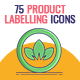 75 Product Labeling Icons | Dazzle Series, Icons | GraphicRiver