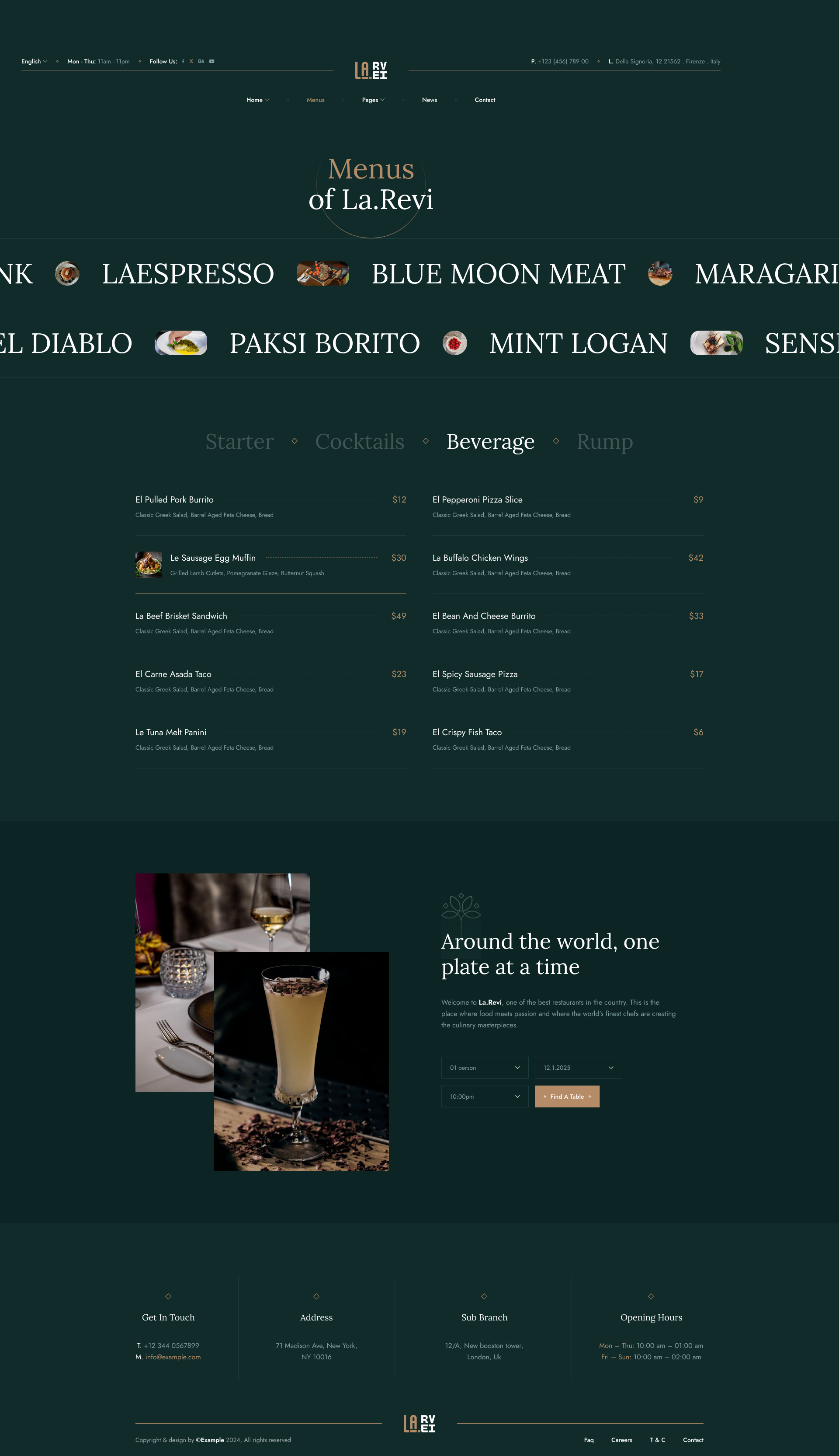 La.Revi - Luxury Restaurant Figma Template by Flowneed | ThemeForest