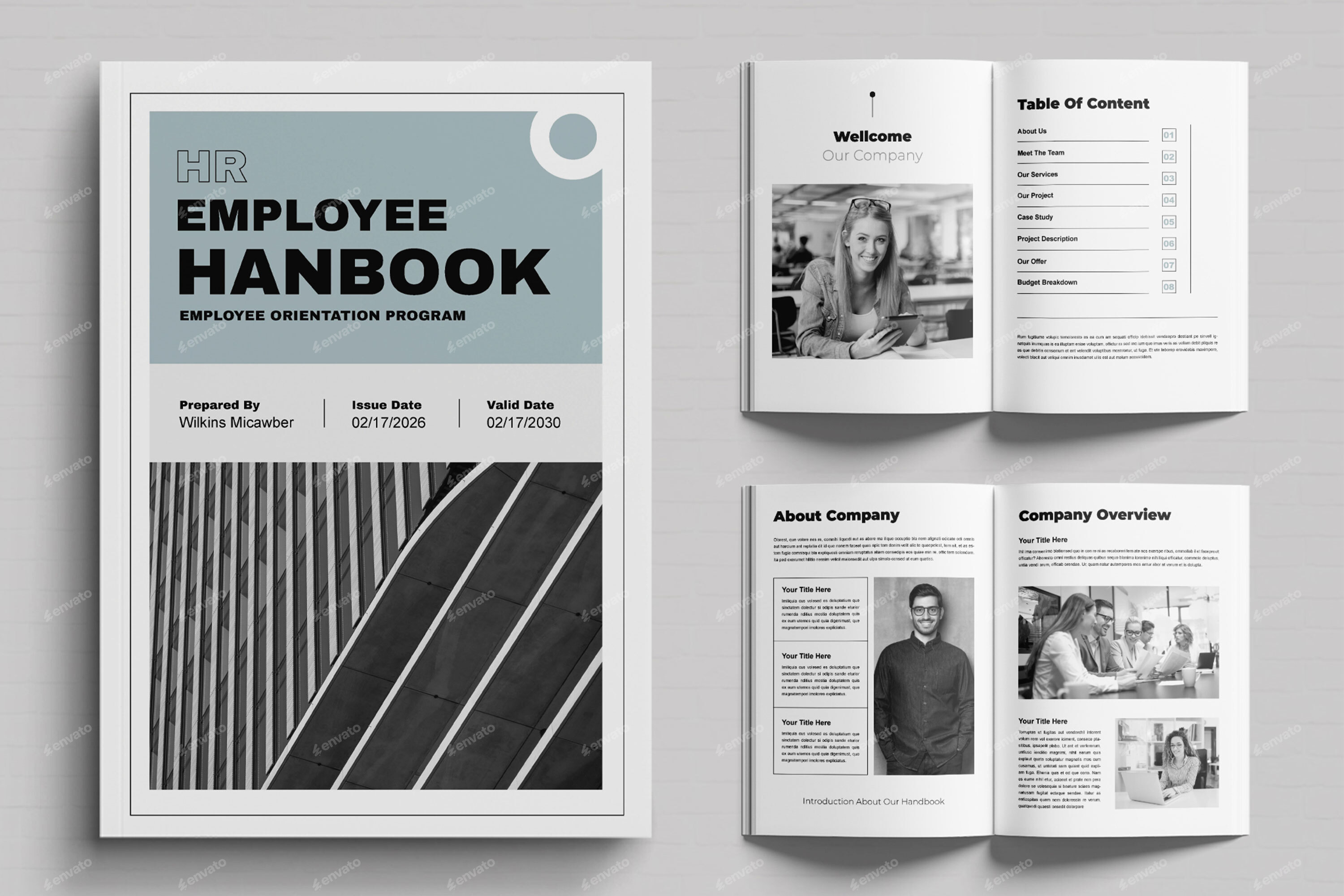 Hr Employee Handbook Design, Print Templates | GraphicRiver