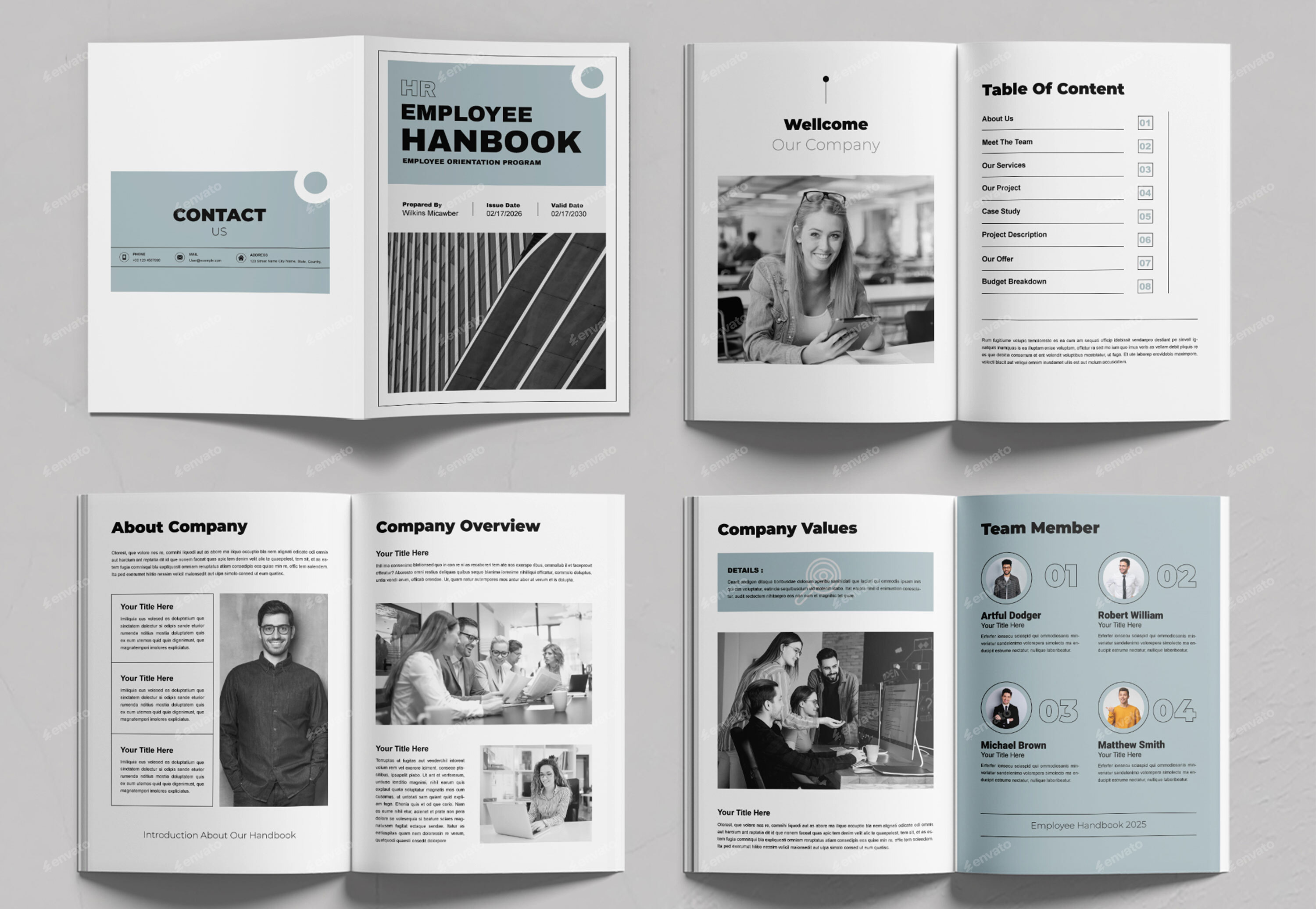 Hr Employee Handbook Design, Print Templates | GraphicRiver