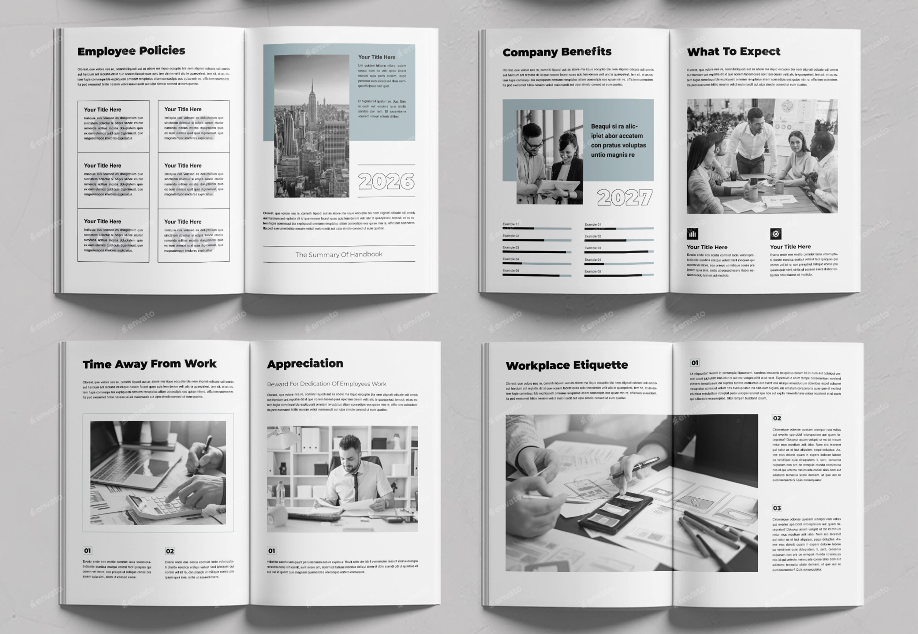 Hr Employee Handbook Design, Print Templates | GraphicRiver