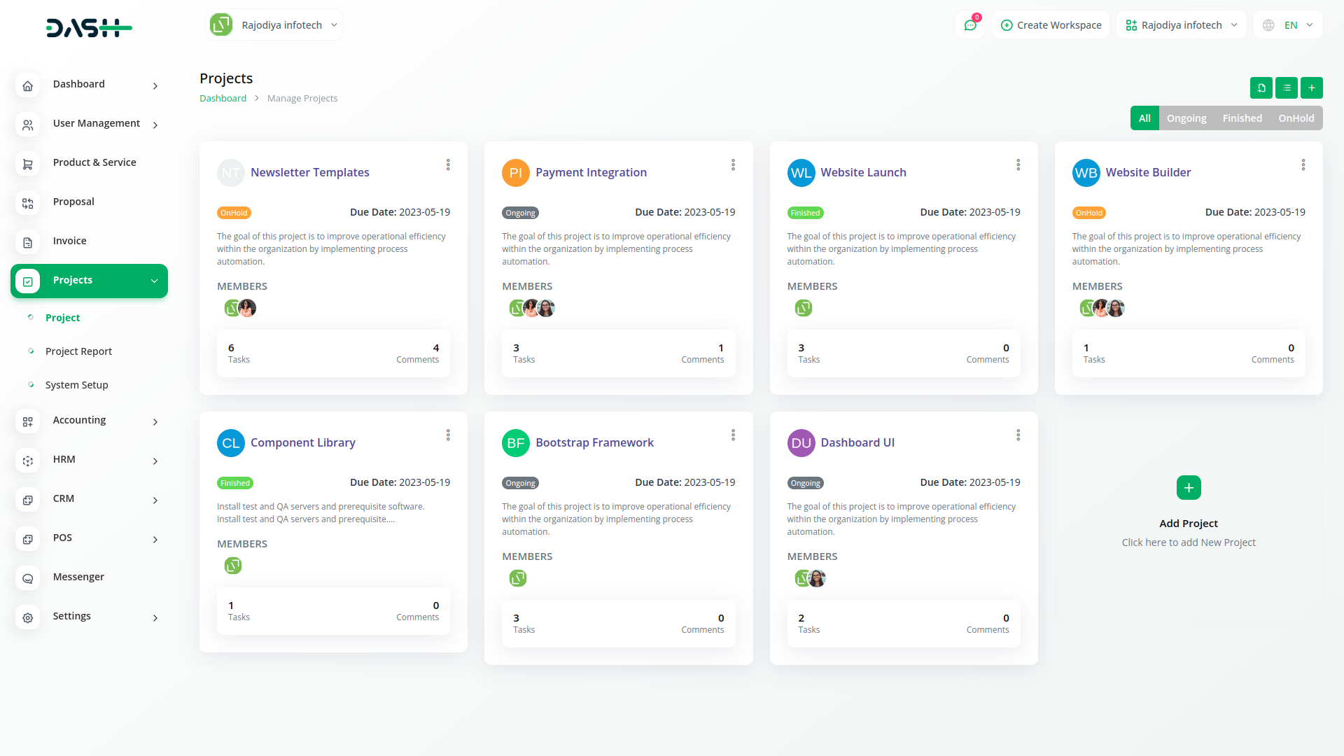 WorkDo Dash SaaS - Open Source ERP with Multi-Workspace by WorkDo | CodeCanyon