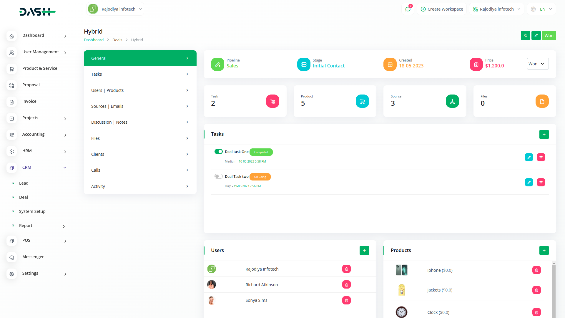 WorkDo Dash SaaS - Open Source ERP with Multi-Workspace by WorkDo | CodeCanyon