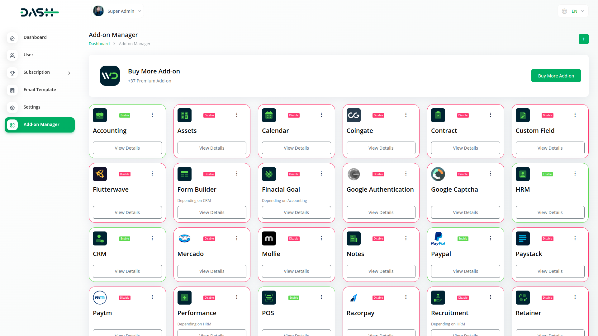 WorkDo Dash SaaS - Open Source ERP with Multi-Workspace by WorkDo | CodeCanyon