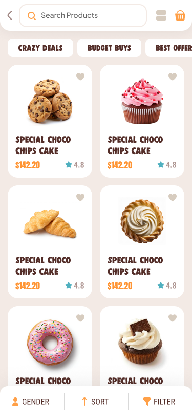 BakeRon - React Native Expo Cakes & Pastry Shop Mobile App Template by ...