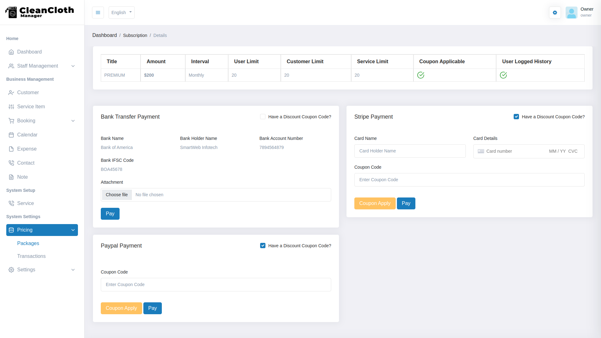 CleanCloth Manager SaaS - Laundry Management System by smartwebinfotech