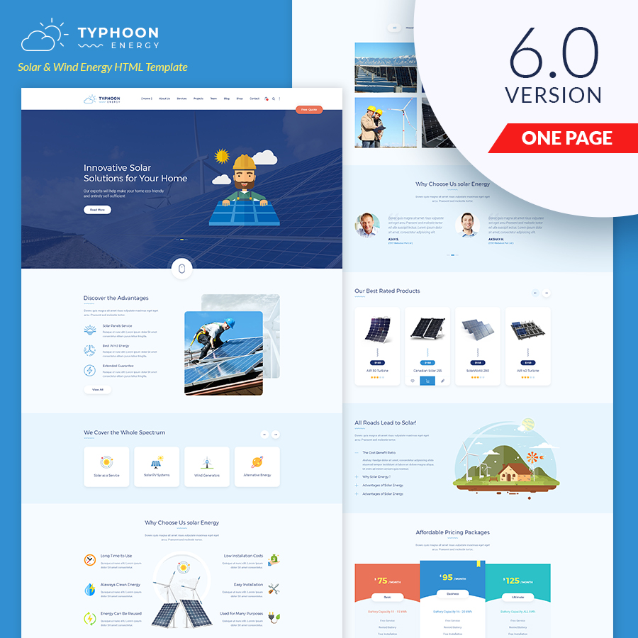 Typhoon - Solar & wind Energy eCommerce HTML Template by webstrot ...