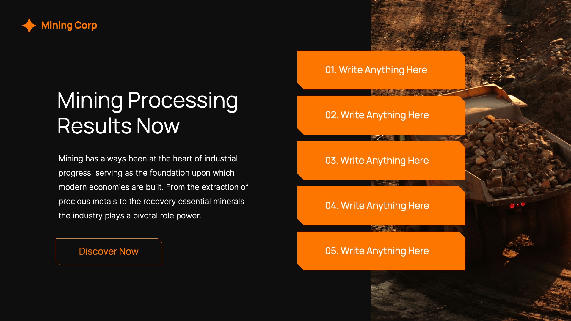 Mining Industry Google Slides Template, Presentation Templates ...