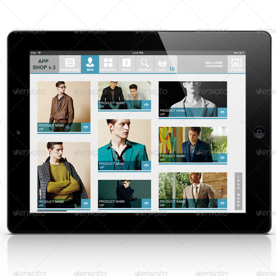 App Shop v.3 - Ipad App UI Retina, Web Elements | GraphicRiver