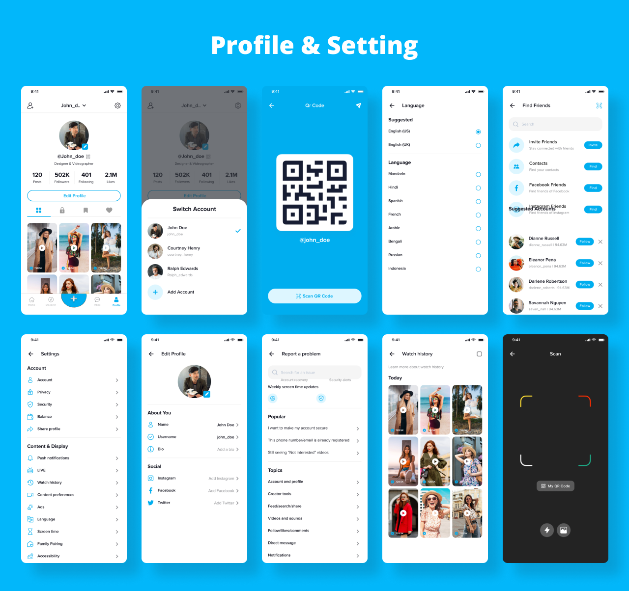 TikTok Clone - React Native Mobile App Template - Android/iOS UI Kit by slmbstore