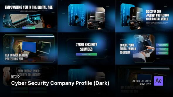Intro/Opening - Cyber Security Company Profile Dark Ver. After Effects ...