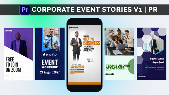 Corporate Event Stories - Premiere Pro - Part 1, Premiere Pro Templates
