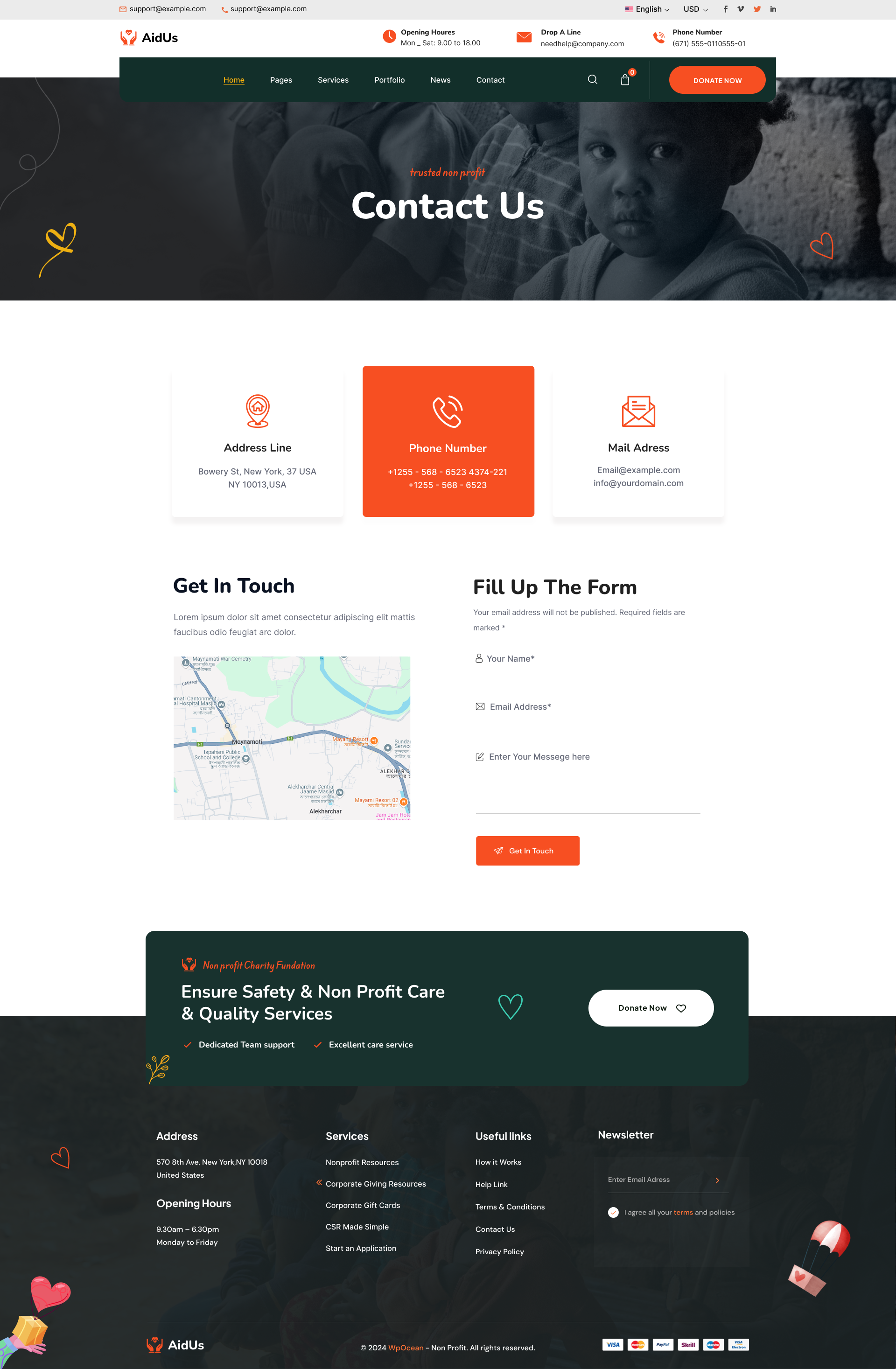 AidUs - Charity & Fundraising Figma Template by wpoceans | ThemeForest