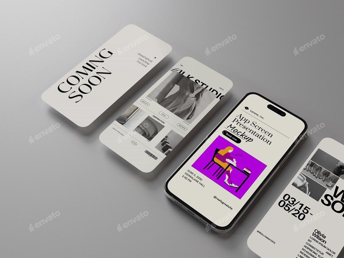 Phone Screen Presentation Mockup, Graphics | GraphicRiver