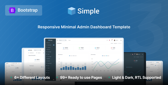 SimpleAdmin - Minimal Admin & Dashboard Template by coderthemes | ThemeForest