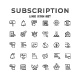 Set Line Icons of Subscription, Icons | GraphicRiver