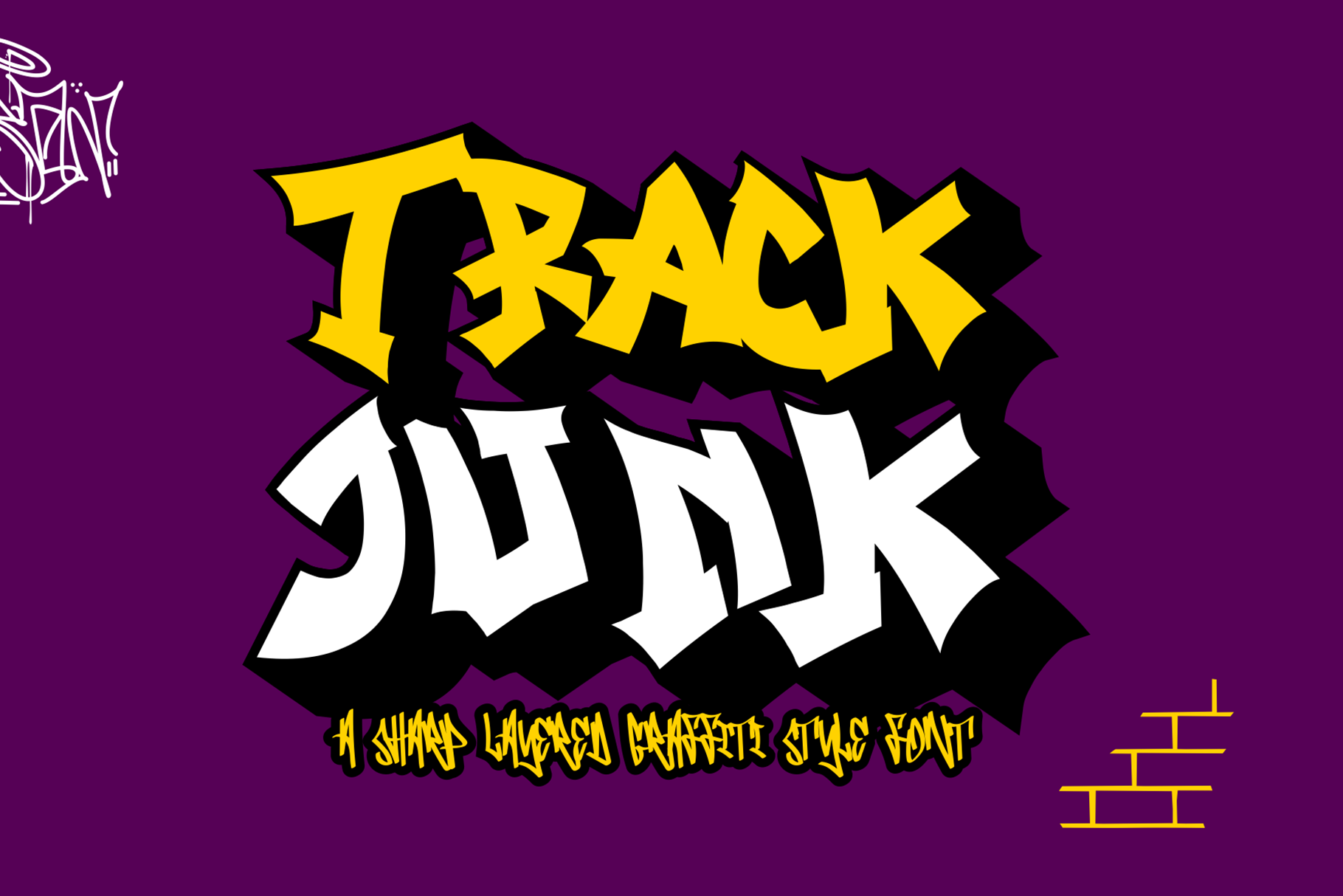 Track Junk - A sharp Layered Graffiti font, Fonts | GraphicRiver