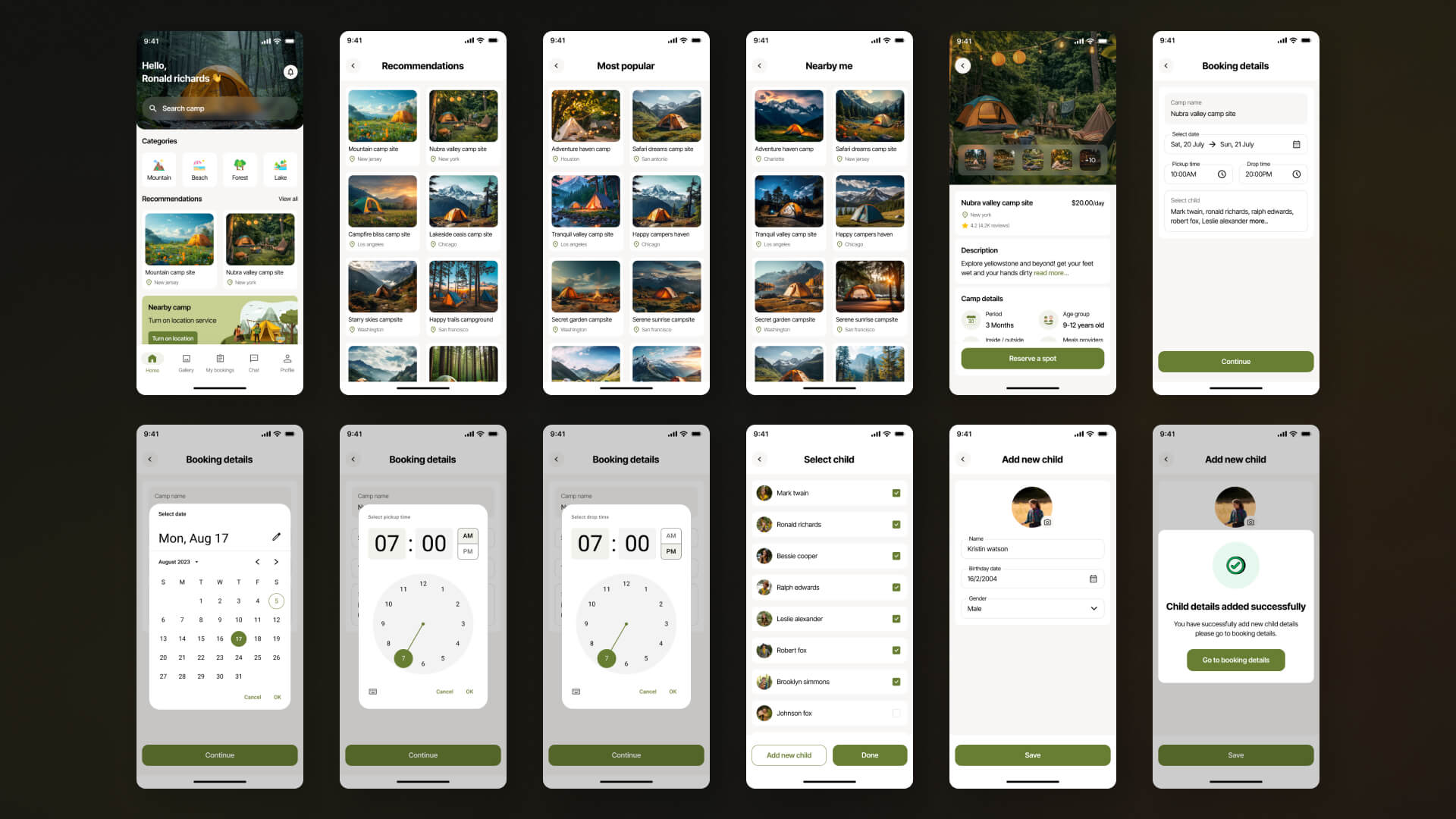 Campsite App UI Template | Camping Location Tracking App in Flutter | CampTrack App Template by ...