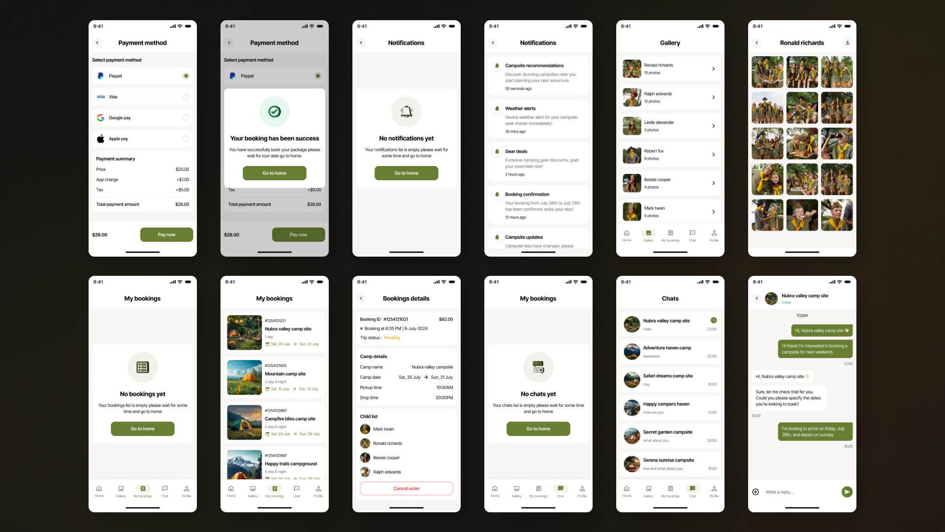 Campsite App UI Template | Camping Location Tracking App in Flutter | CampTrack App Template by ...