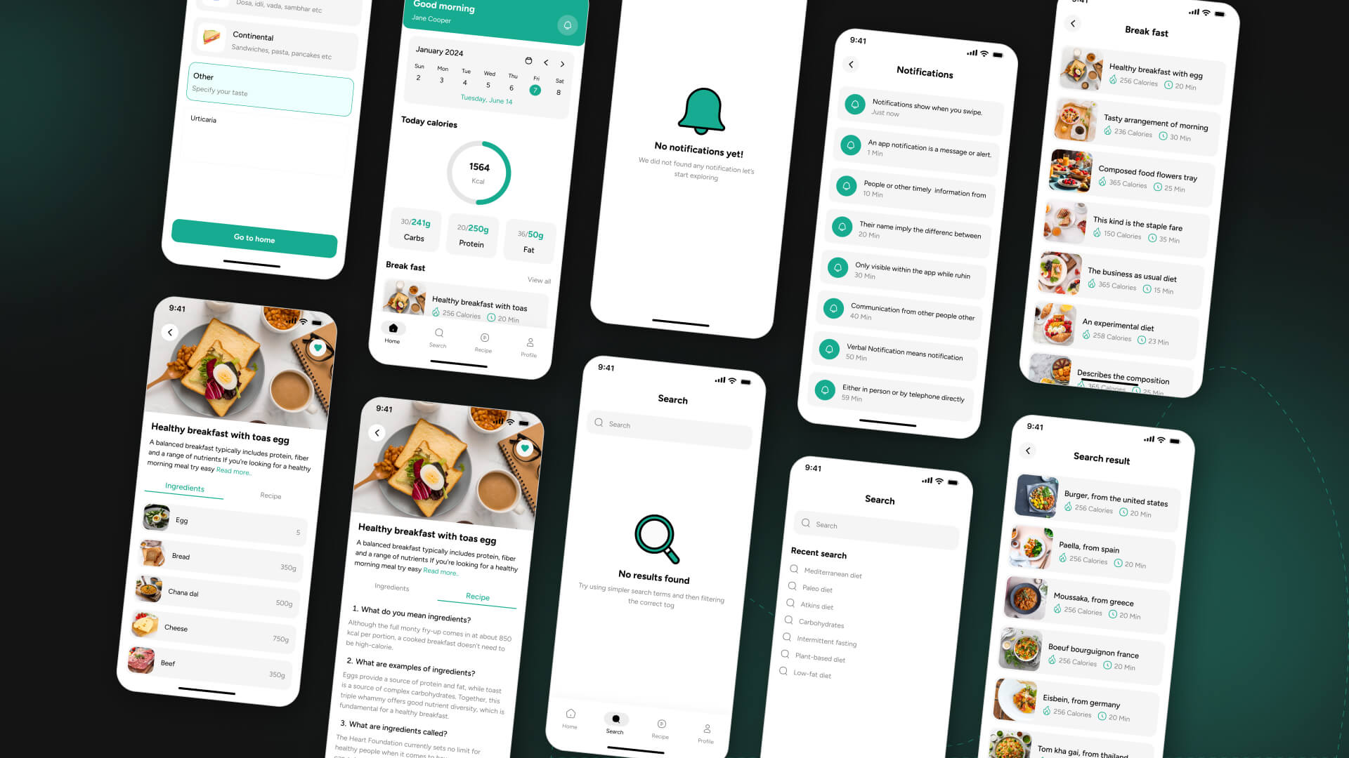 Diet App UI Template | Personalized Diet & Nutrition Management App in ...