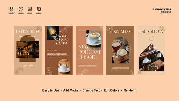 New Cafe Menu Instagram Stories, After Effects Project Files | VideoHive