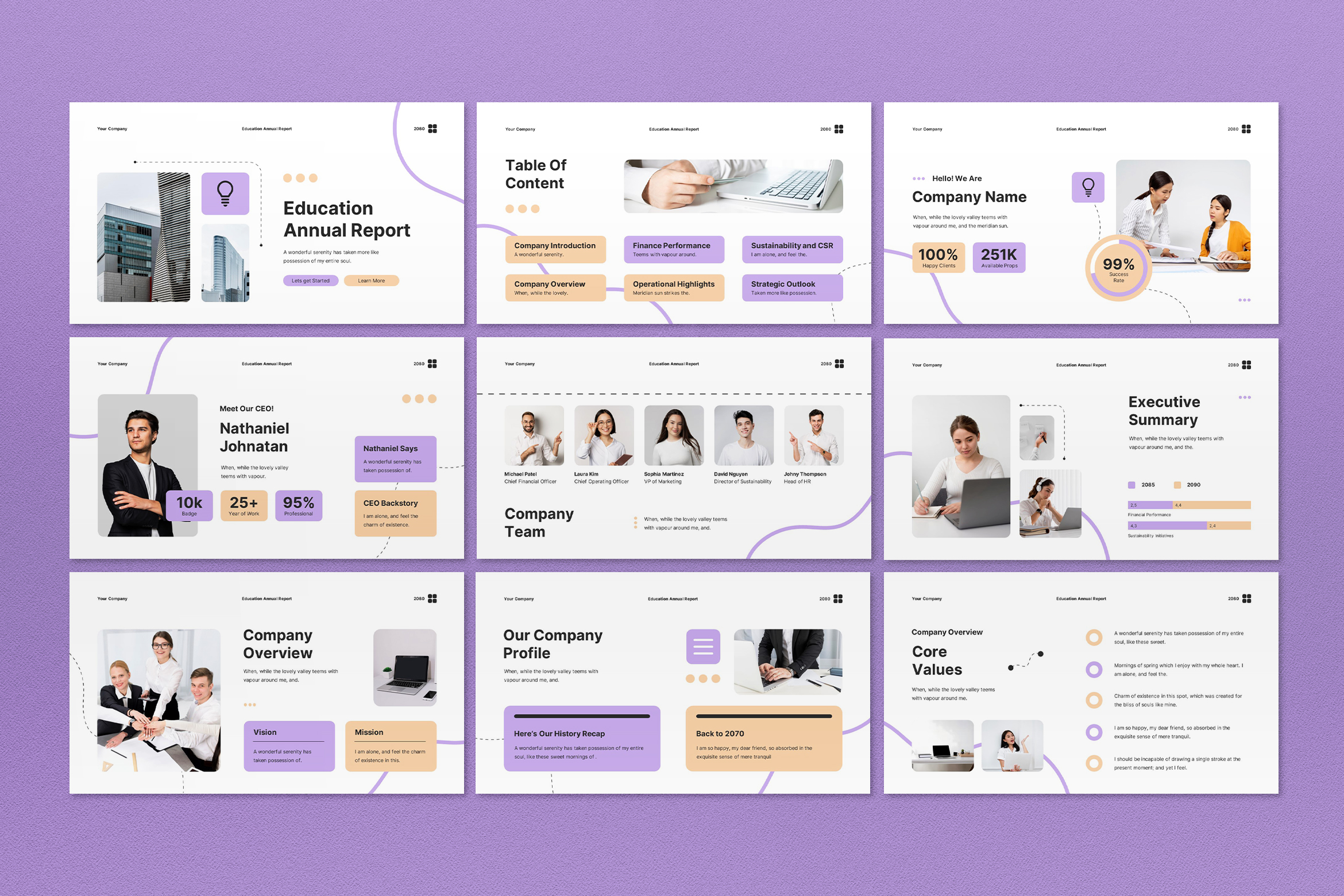 White Modern Annual Report PPT, Presentation Templates | GraphicRiver