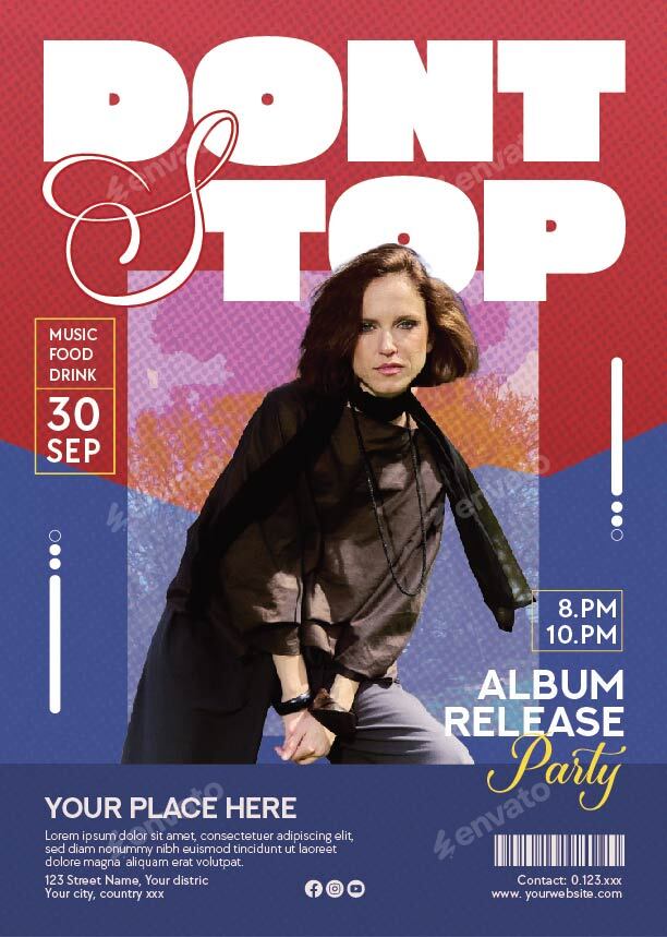 Music Album Release Flyer, Print Templates | GraphicRiver