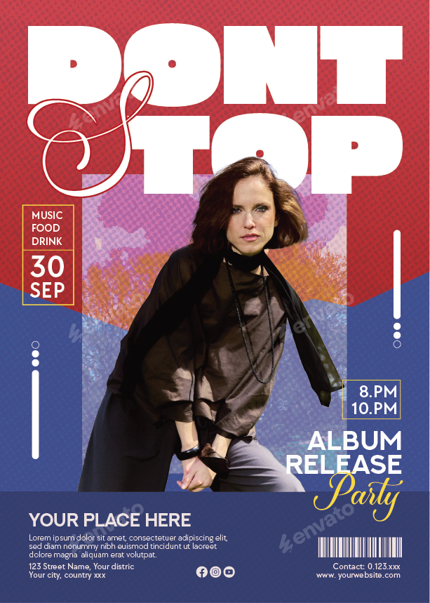 Music Album Release Flyer, Print Templates | GraphicRiver