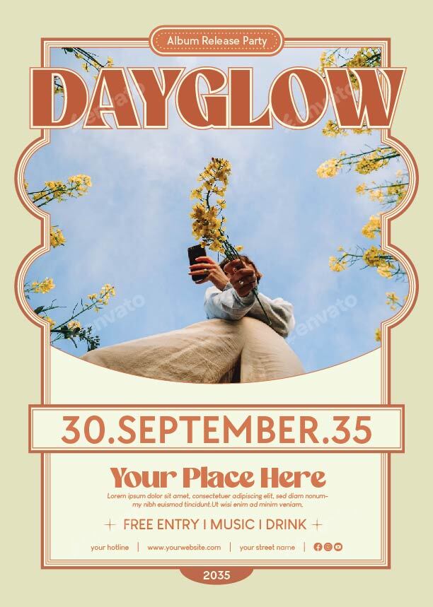 Music Album Release Flyer, Print Templates | GraphicRiver