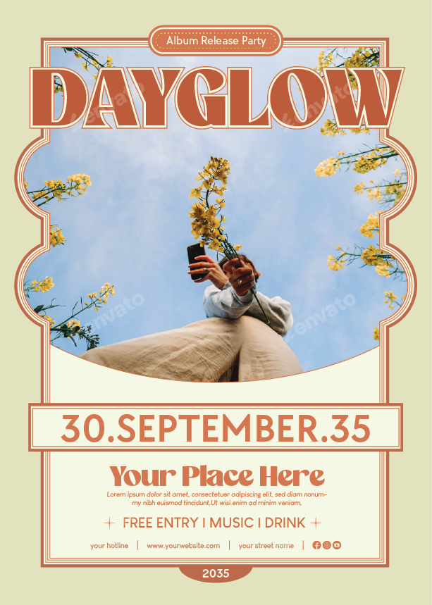 Music Album Release Flyer, Print Templates | GraphicRiver