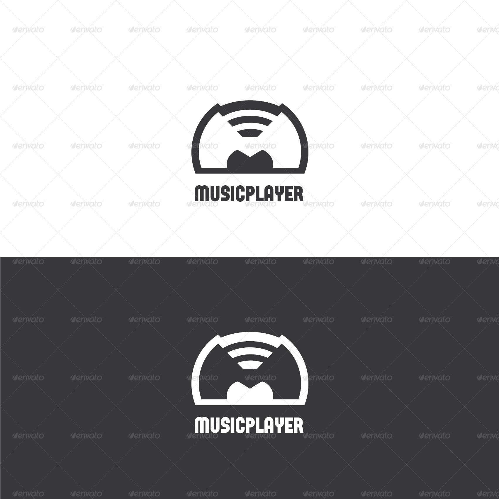 Music player logo, Logo Templates | GraphicRiver