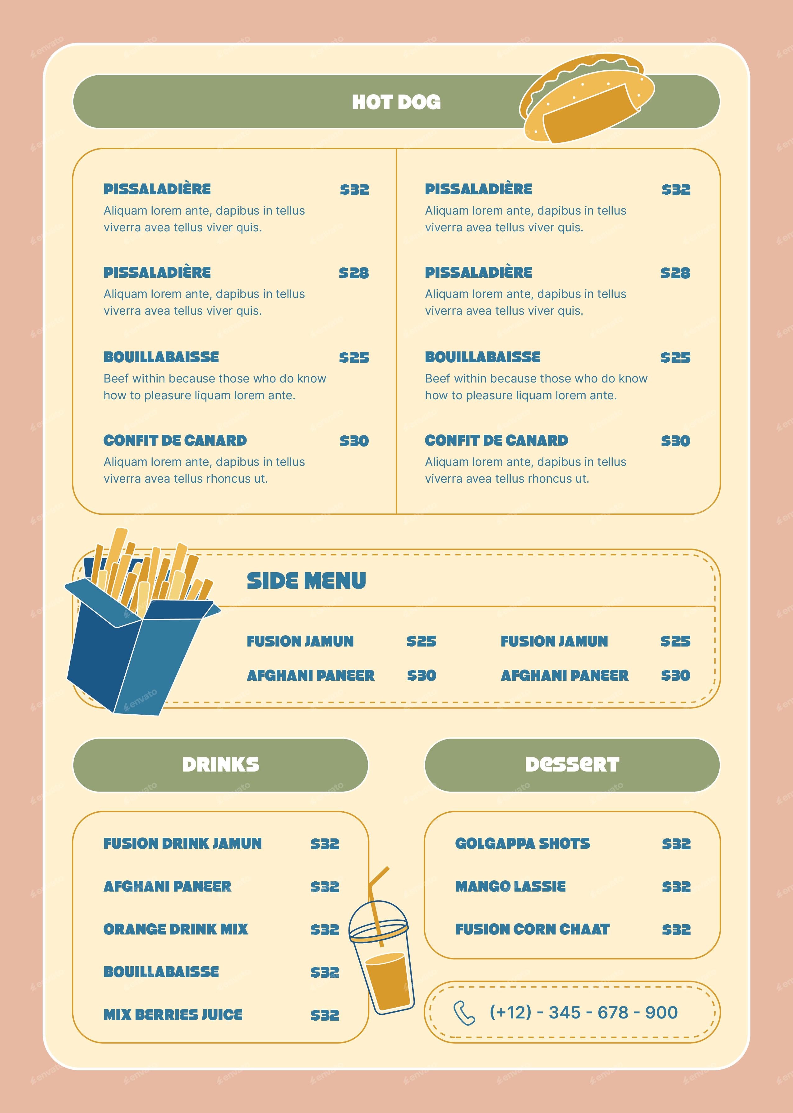 Street Food Menu, Print Templates | GraphicRiver