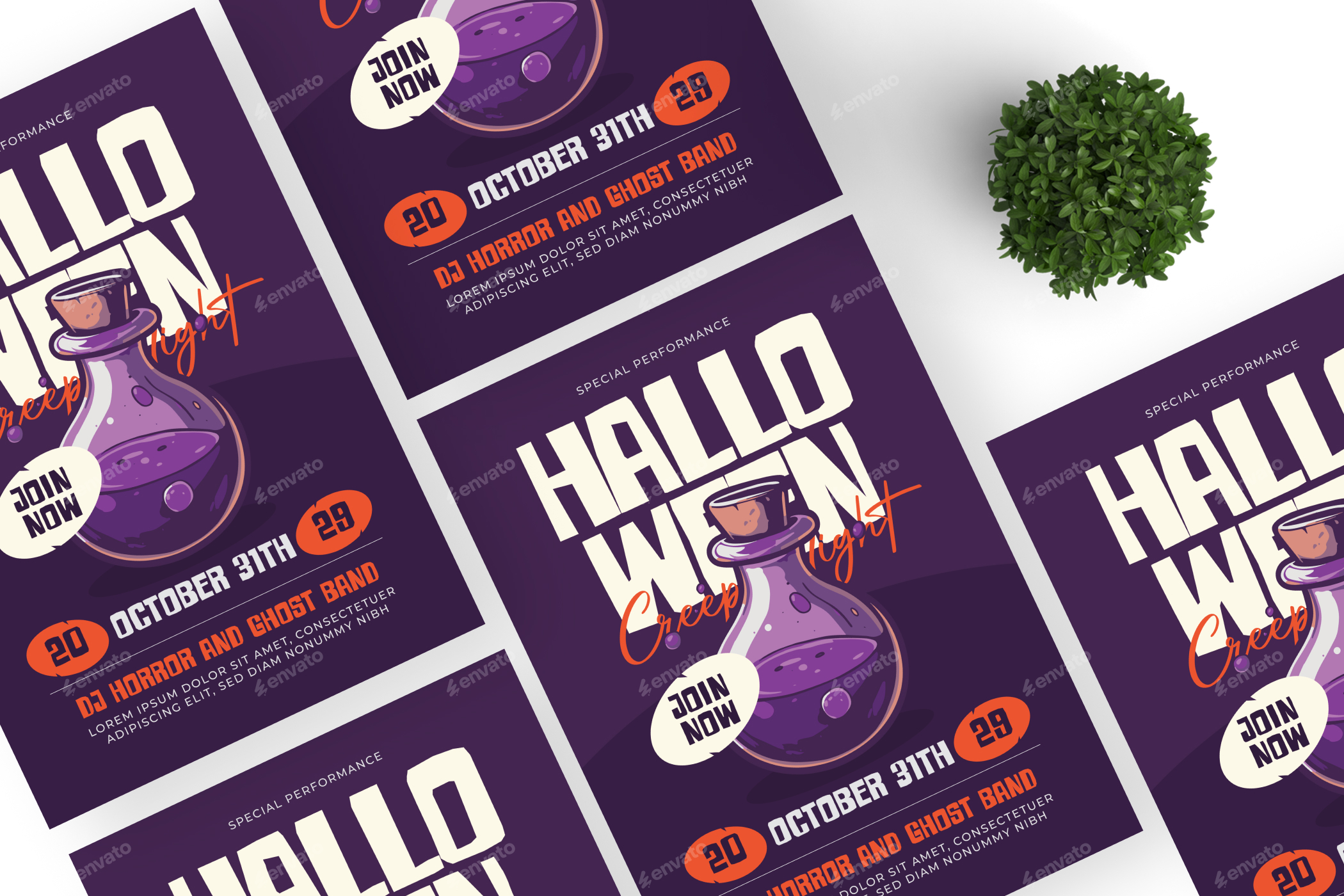 Creepy Halloween - Flyer Set, Print Templates | GraphicRiver