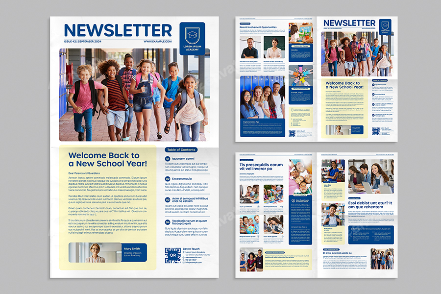 School Newsletter, Print Templates | GraphicRiver