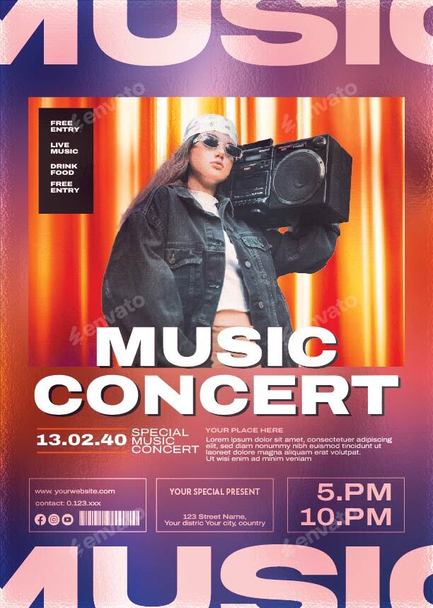 Music Concert Flyer, Print Templates | GraphicRiver
