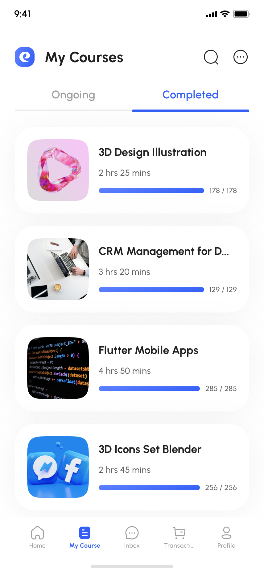Elera - Online Course & E-Learning React Native Expo App Ui Kit by lalaWeb