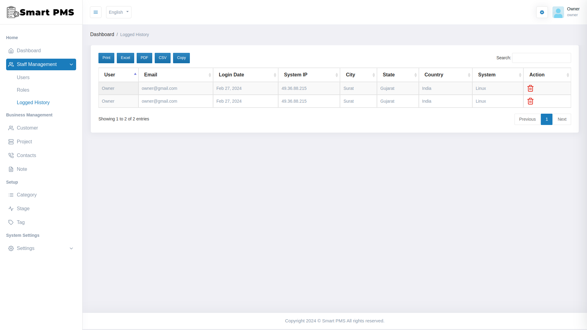 Smart PMS - Project Managment System by smartwebinfotech | CodeCanyon