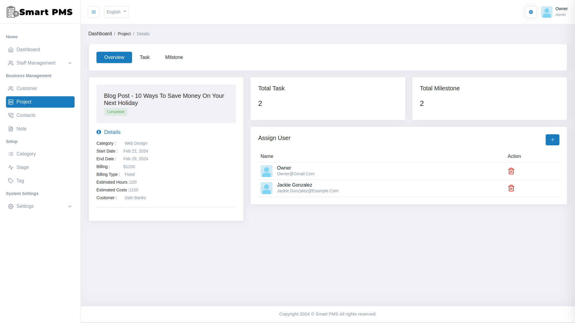 Smart PMS - Project Managment System by smartwebinfotech | CodeCanyon
