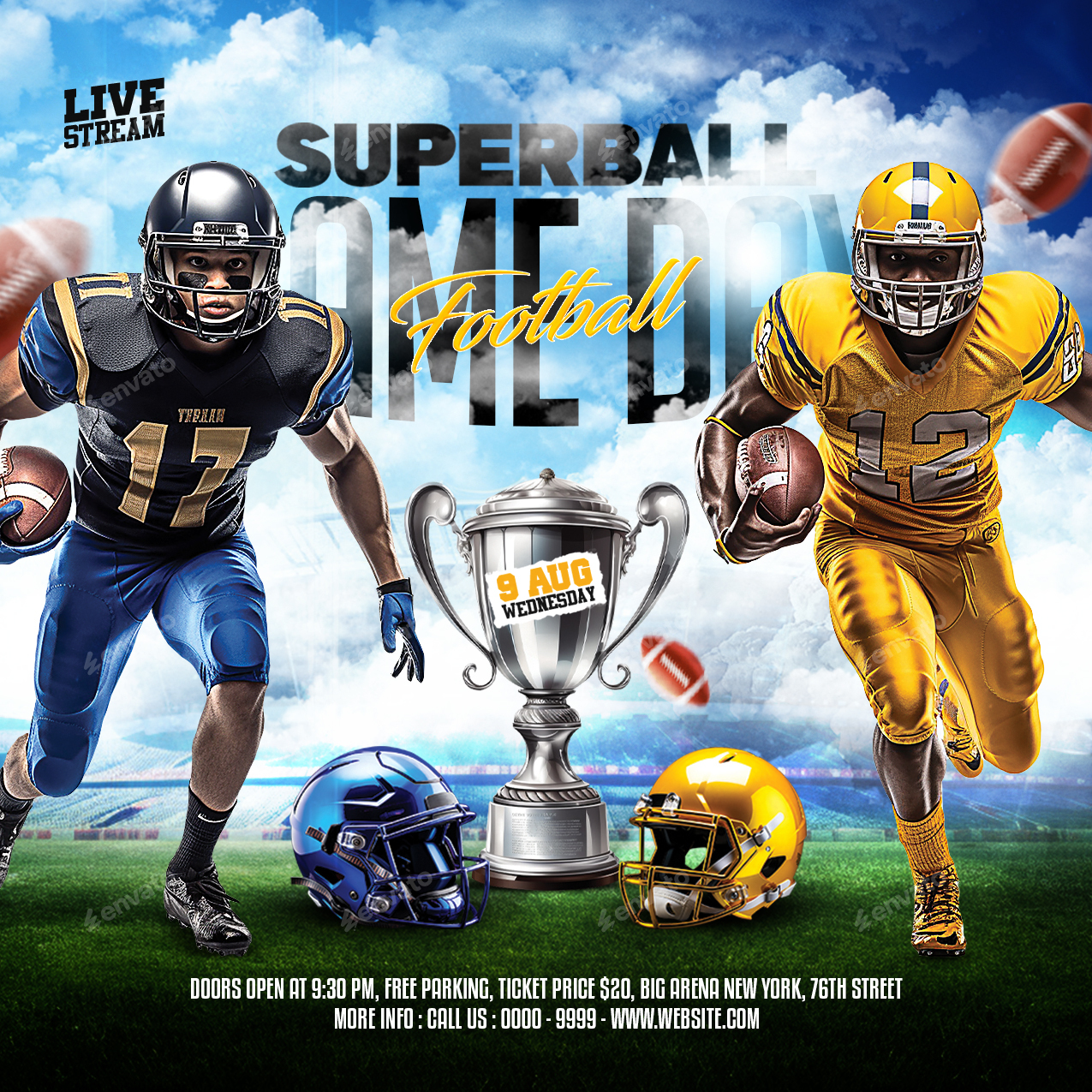 Football Flyer, Print Templates | GraphicRiver