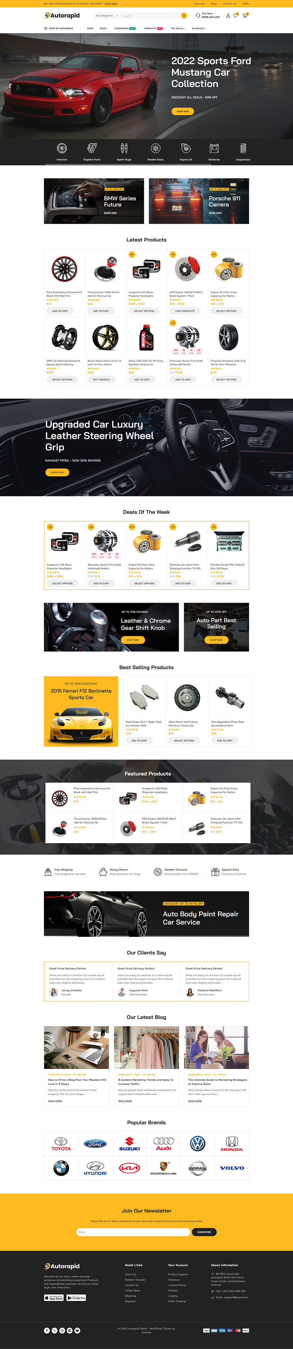 Autorapid - Automobile and Tools Store Elementor WooCommerce Responsive ...