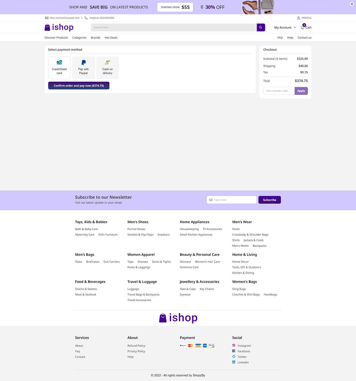 Ishop eCommerce - PWA Multivendor eCommerce CMS - Laravel & Vue by WEBZED