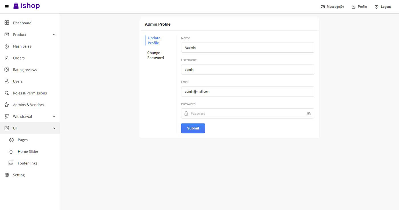 Ishop eCommerce - PWA Multivendor eCommerce CMS - Laravel & Vue by WEBZED