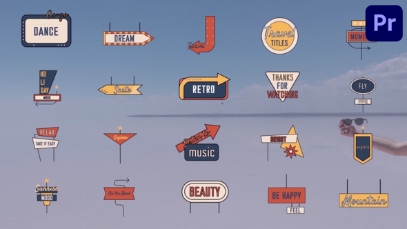 Direction Sign Titles for Premiere Pro, Premiere Pro Templates | VideoHive