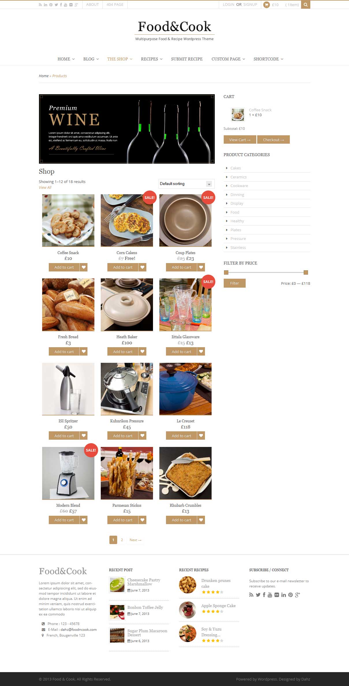 Food & Cook - Multipurpose Recipe WP Theme by Dahz | ThemeForest