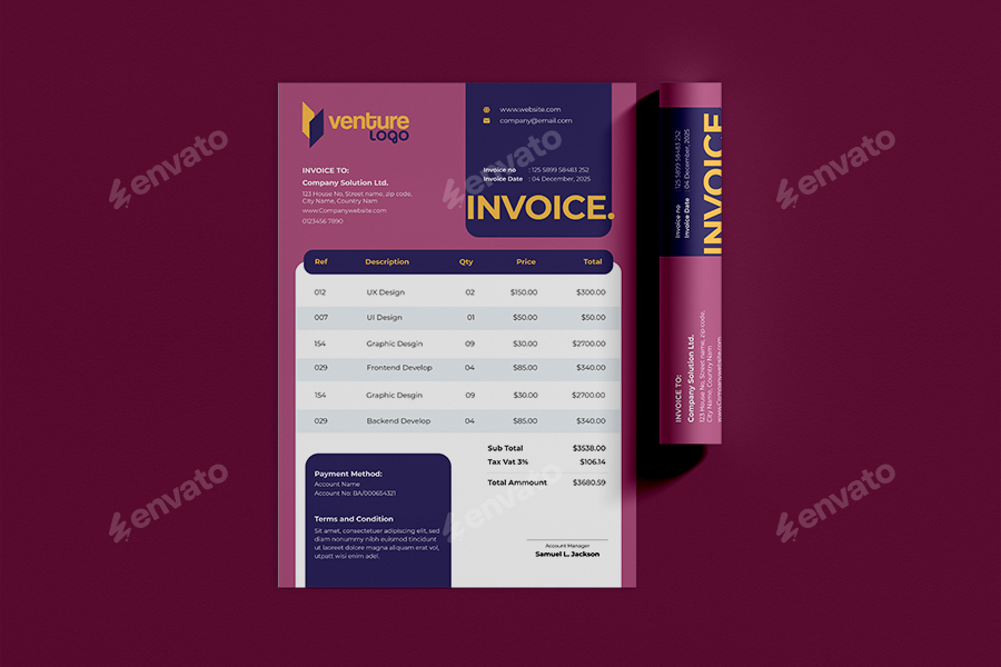 Invoice Template, Print Templates | GraphicRiver