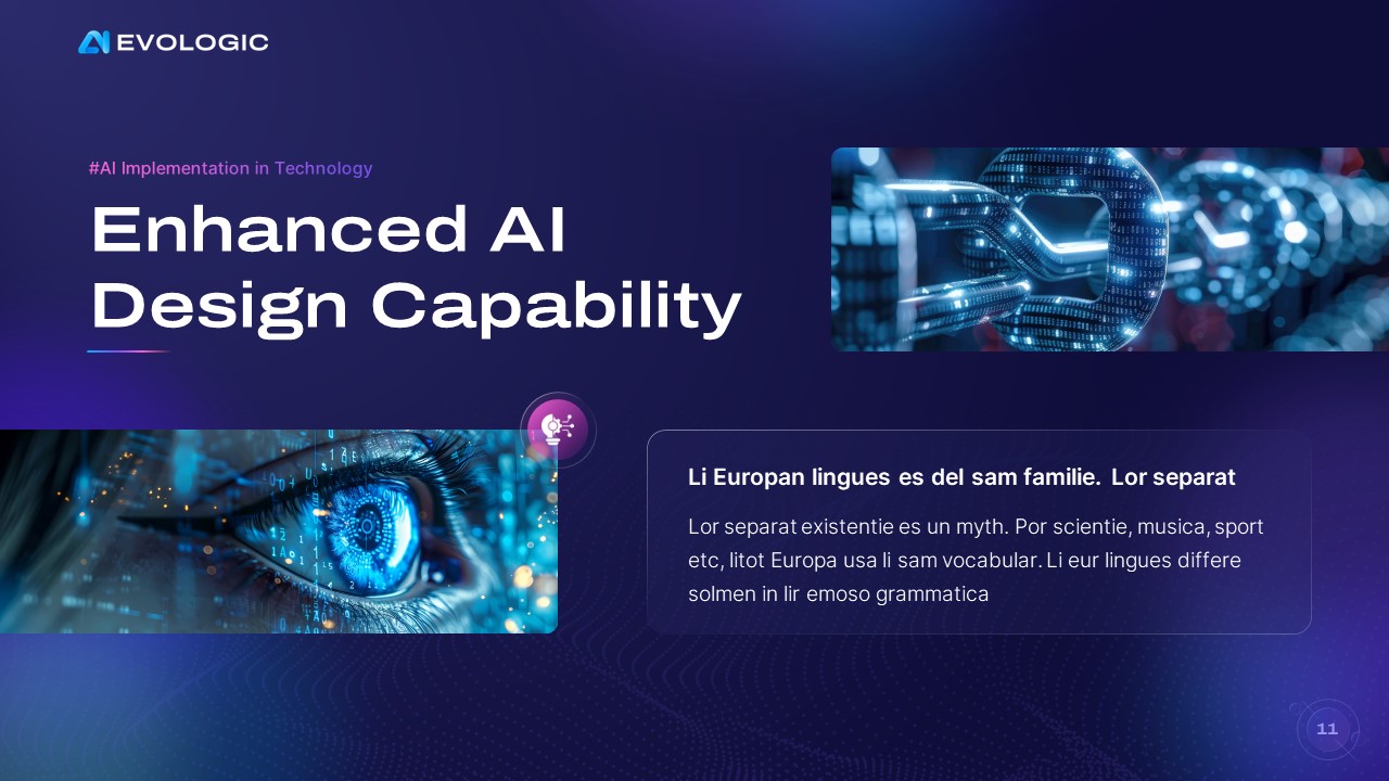 Evologic AI Technology Google Slide Template, Presentation Templates