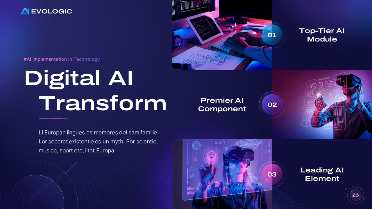 Evologic AI Technology Google Slide Template, Presentation Templates