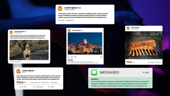 Social Media Post Layout For Davinci Resolve, DaVinci Resolve Templates