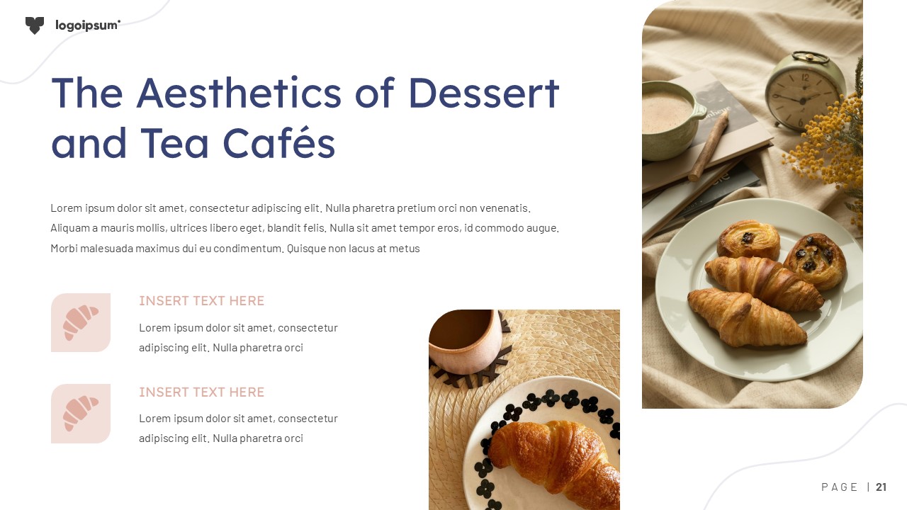 Cavetry - Cafe & Dessert Presentation Template, Presentation Templates