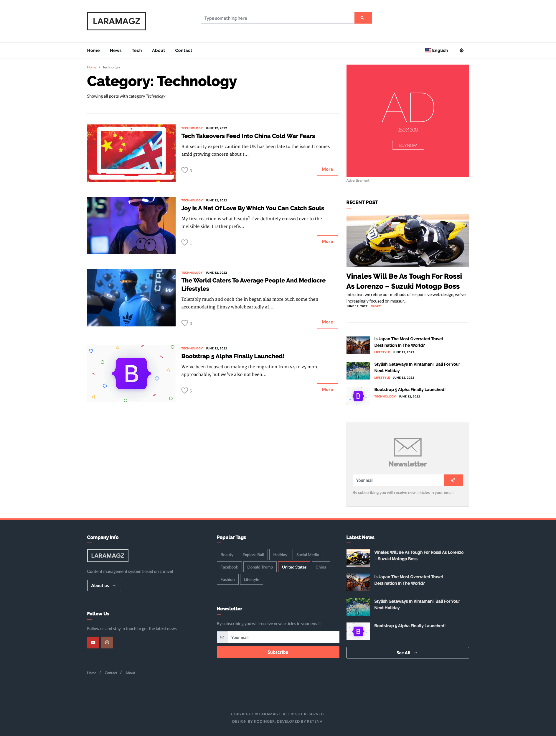 Laramagz - Laravel News & Blog CMS Script by mardianto | CodeCanyon